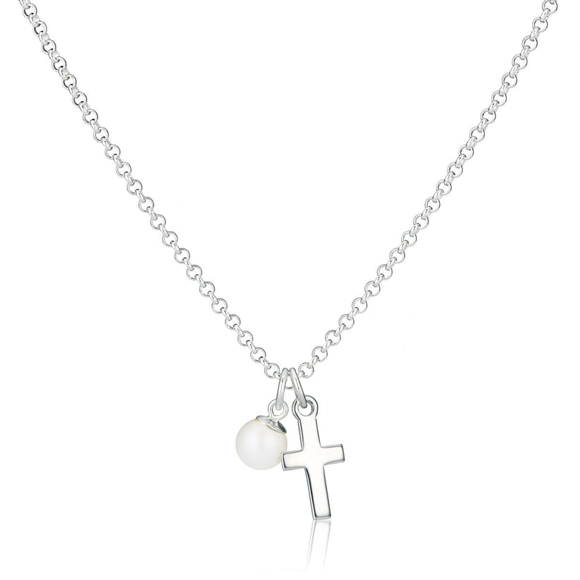 My First Communion Cross Necklace Sterling Silver | Molly Brown London