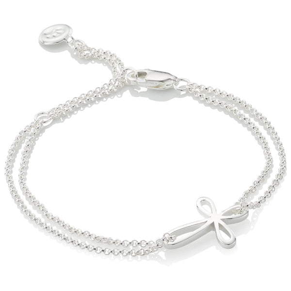 Cherish Cross Children's Bracelet - Sterling Silver | Molly Brown London